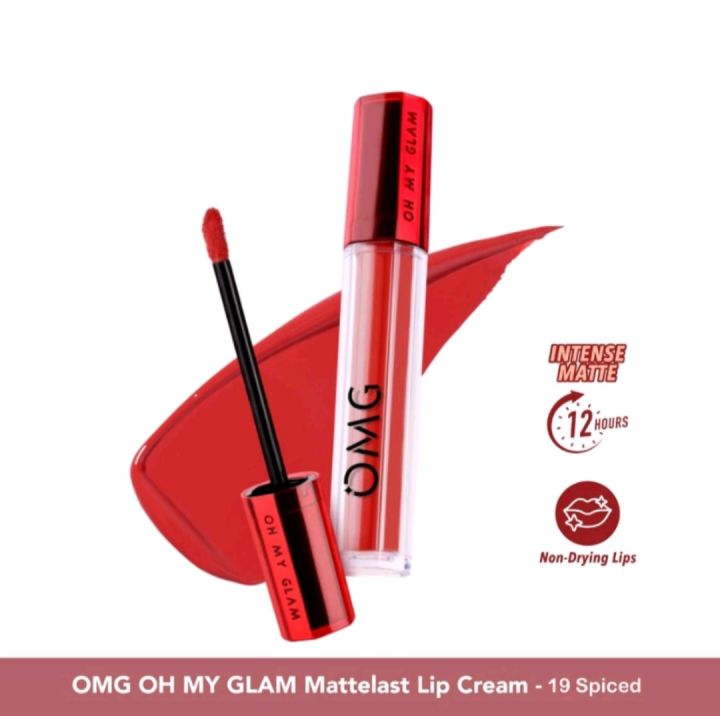 ️BEAUTYYUK ️ OMG Oh My Glam Lipcream matte kiss / lipstik 3.5g | Lazada Indonesia