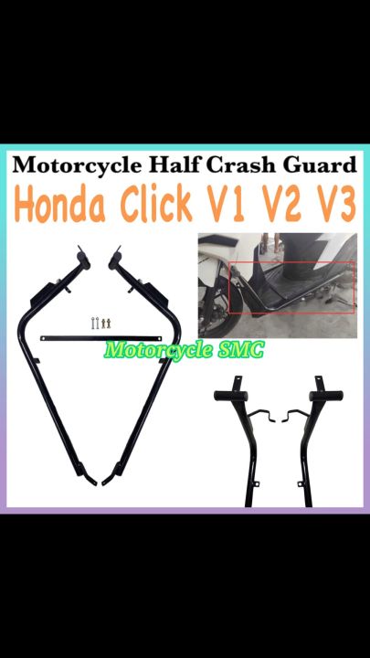Motorcycle HALF CRASH GUARD For Honda Click V1 V2 V3(Bolts Included ...