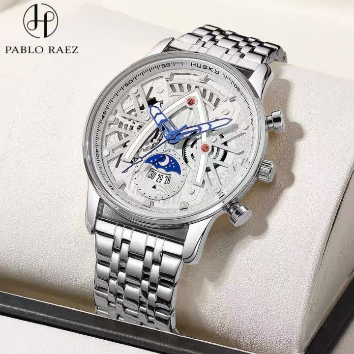 PABLO RAEZ 2024จอแสดงผลไฟกลางคืนไฮเอนด์นาฬิกาสำหรับผู้ชายใหม่เกรดดี ...