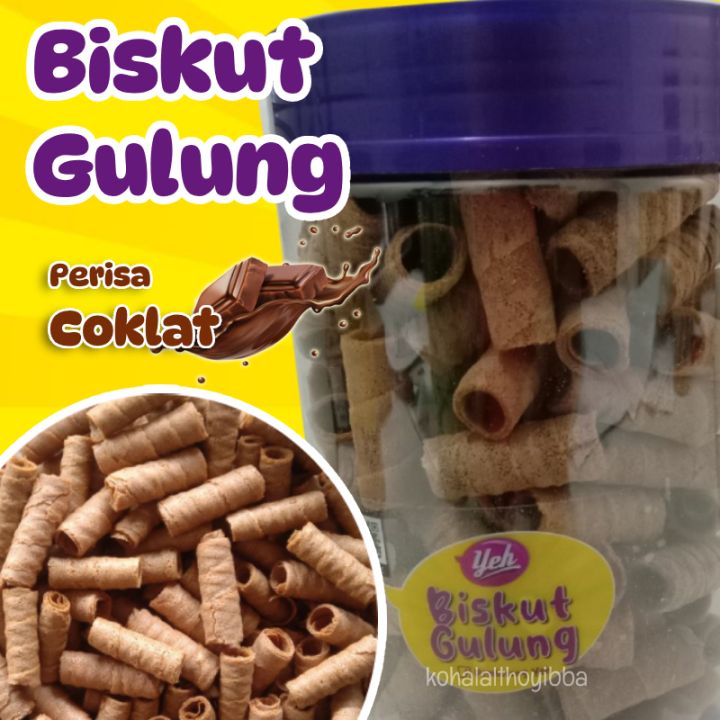 Biskut Gulung Perisa Coklat / Yeh Crunchy Mini Wafer Roll Chocolate ...