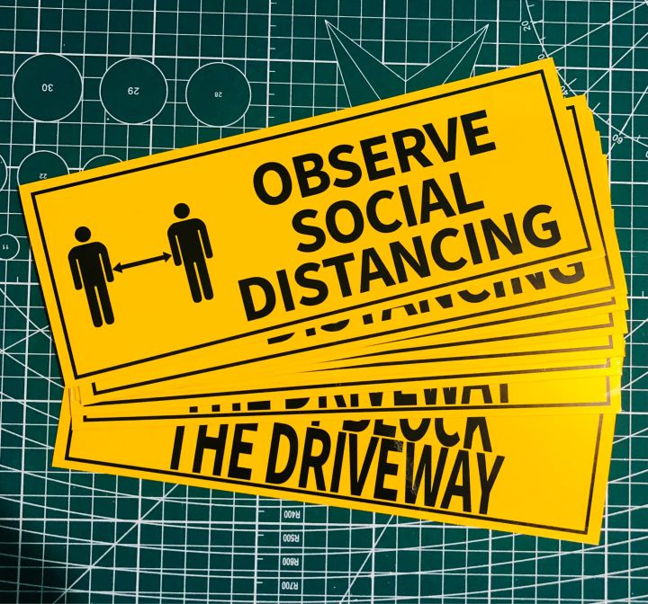 Observe social distancing Signage | Lazada PH