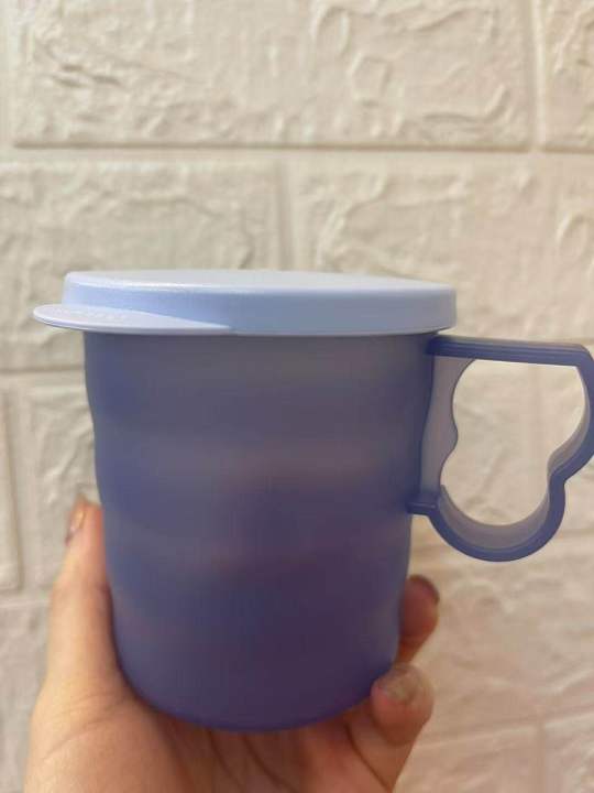 ORIGINAL 100% Tupperware Blue Mug with Cap 350ML | Lazada