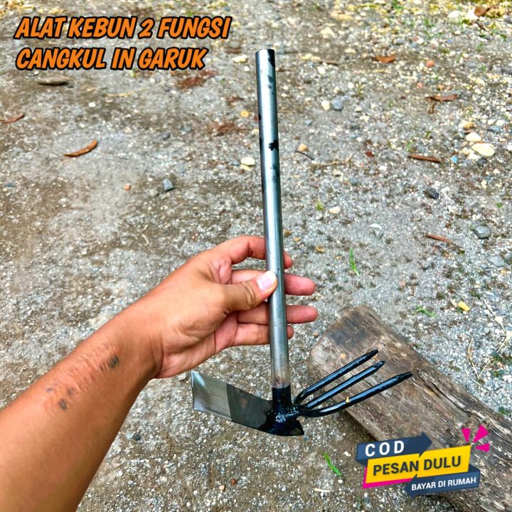 Cangkul in garuk - Cangkul garuk model satu alat - Alat kebun 2 fungsi ...
