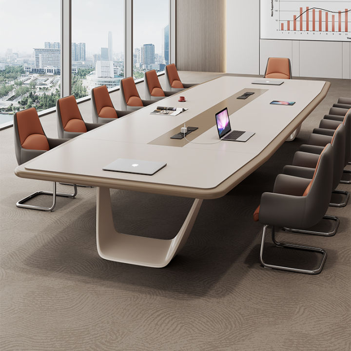 Large Paint Conference Table Long Table Minimalist Modern Office ...