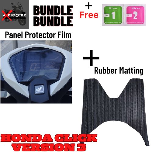 (BUNDLE)Honda click V2/V3 Rubber Matting with Full tint Panel Protector ...