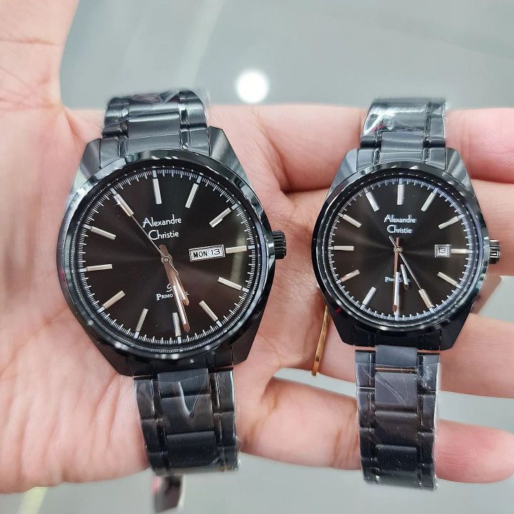 Jam Tangan Couple Analog Alexandre Christie Original AC 1025 Black ...