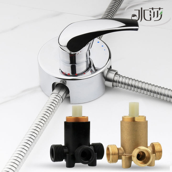SHUISHA Bathroom Hot & Cold Mixing Faucet Shower Mixer Valve Water ...