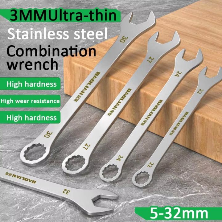 Ultra-thin Open End Wrench 5-32MM Ratcheting Wrenches Universal ...