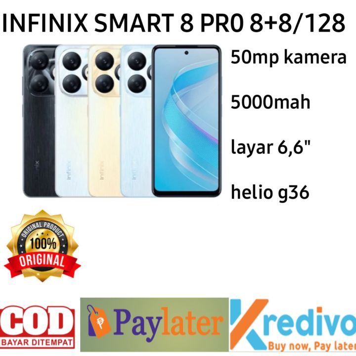 INFINIX SMART 8 PRO 8+8/128 BATERAI 5000MAH GARANSI RESMI INFINIX | Lazada Indonesia