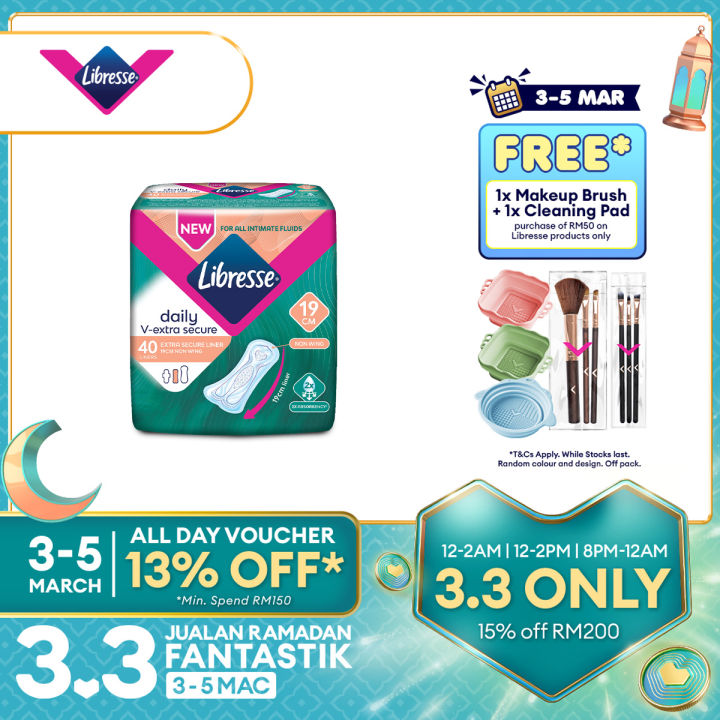 Libresse Extra Secure Panty Liner 19cm (40s) | Lazada