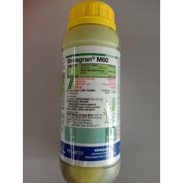 1Liter BASF Basagran M60 / Rumput Air / Menderong / Kawasan Tanaman ...