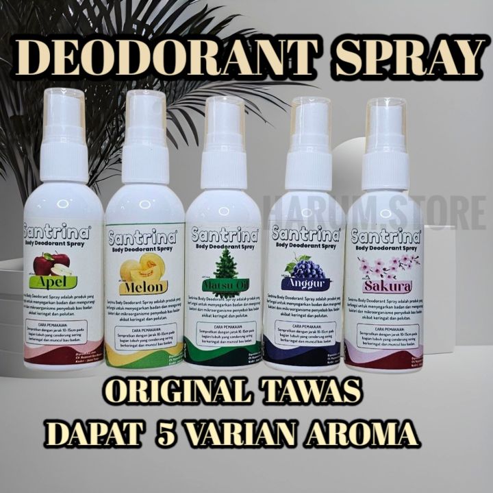 Deodorant Spray Paket 5 Botol Pria Wanita Anti Bau Ketiak 60ml | Lazada ...