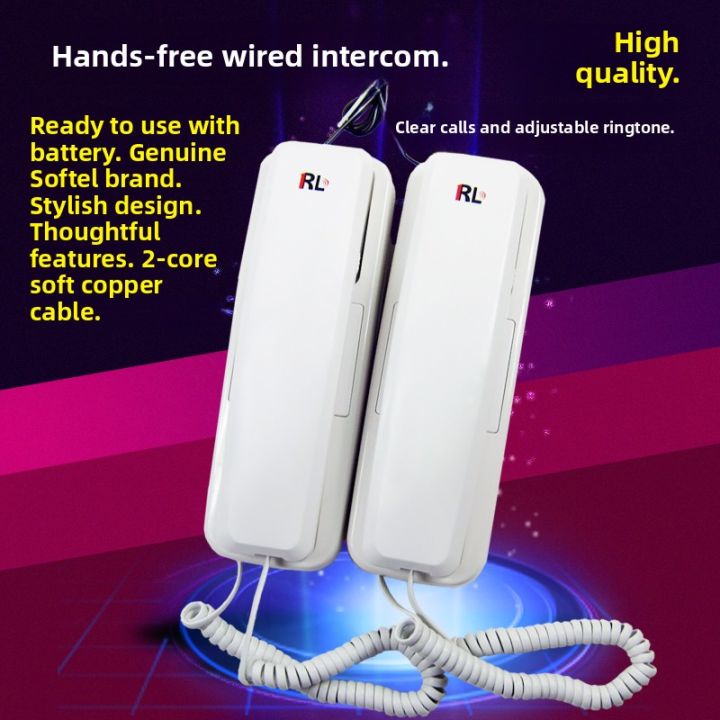 Roule Indoor Wired Two-Way Call Phone Senior Home Use Direct Line ...