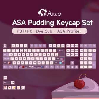 Keycap Akko ASA Pudding Blue Grape Profile dùng trên nhiều layout bàn ...