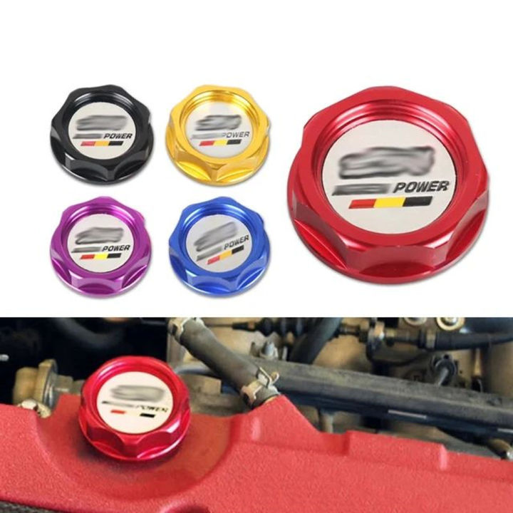 Style Car Engine Oil Cap Aluminum Radiator Fuel Filler Tank Cover Fit ...