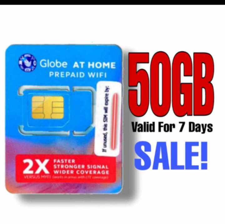 GLOBE AT HOME PREPAID WIFI SIM FREE 10GB | Lazada PH