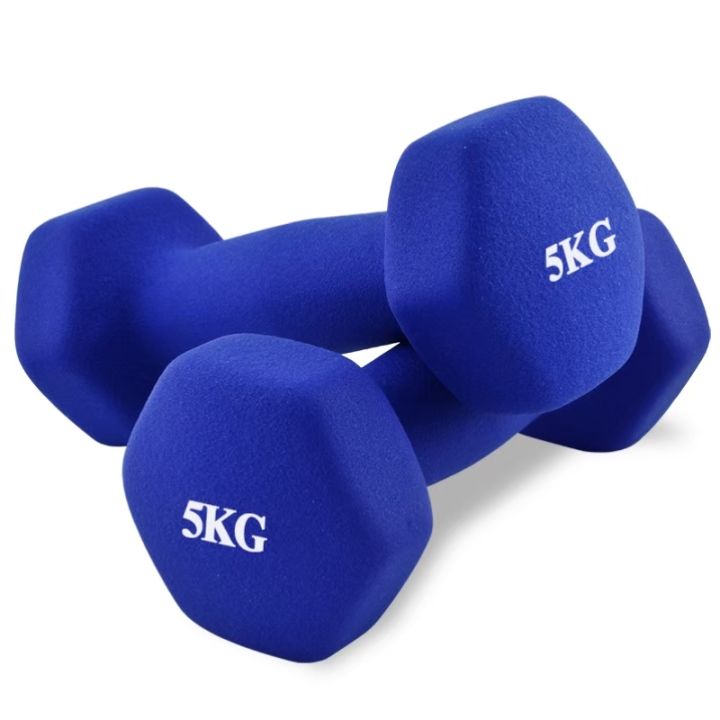 B&G Dumbbell ดัมเบล ดัมเบลยาง ดัมเบลยกน้ำหนัก หุ้มยางกันกระแทก อุปกรณ์เสริมกล้ามเนื้อ แพ็คคู่ (2 ...
