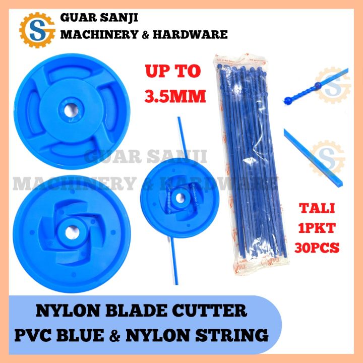 PVC BLADE BLACK CUTTER TRIMMER LINE PLATE/TALI 3.5MM HEAVY DUTY PIRING ...