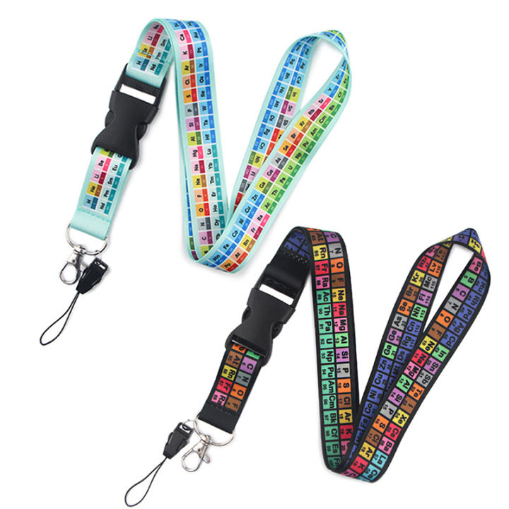 Chemistry Periodic Table Of Elements Lanyards Key Chain Neck Straps ...