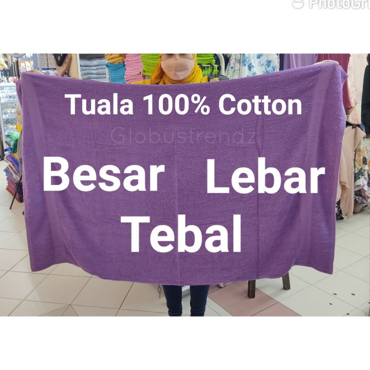 TUALA MANDI BESAR 100% COTTON 150 CM X 100 CM | Lazada