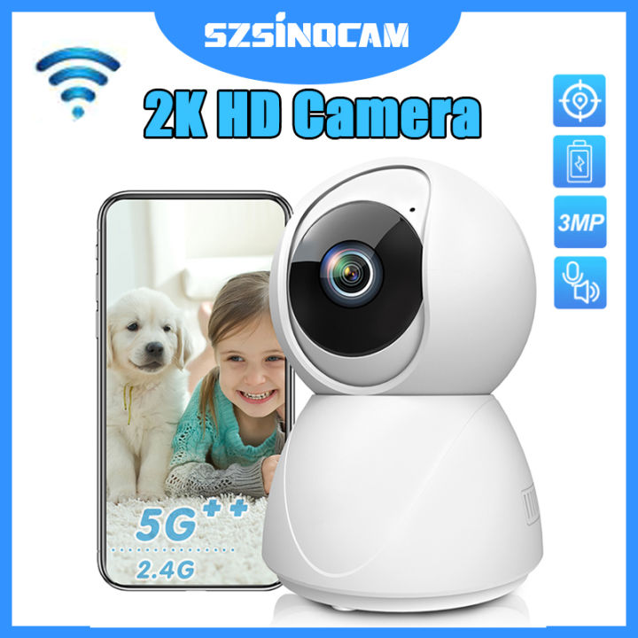 3MP 360° Smart Home Security Camera PTZ 2K Baby Monitor 1296x2304P AI ...