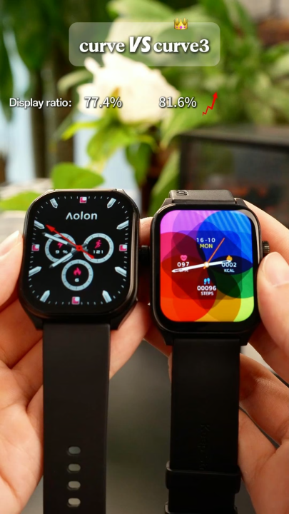 Aolon Curve 3 Smart Watch Bluetooth Call Custom Function Keys Pace ...