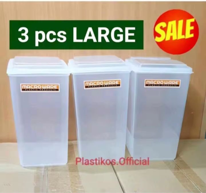 3 PCS CLEAR FOOD PLASTIC STORAGE CONTAINER MILK TEA POWDER CEREAL HALO ...