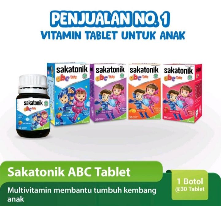 Sakatonik ABC isi 30 tablet , Multivitamin untuk anak | Lazada Indonesia