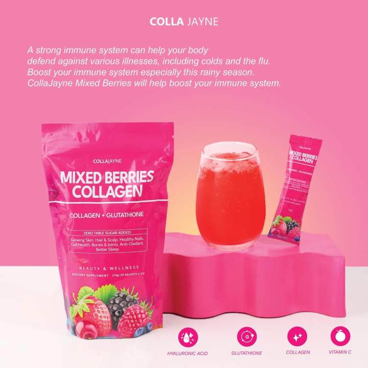 NEW PACKAGING COLLAJAYNE MIXED BERRIES WITH COLLAGEN & GLUTATHIONE ...