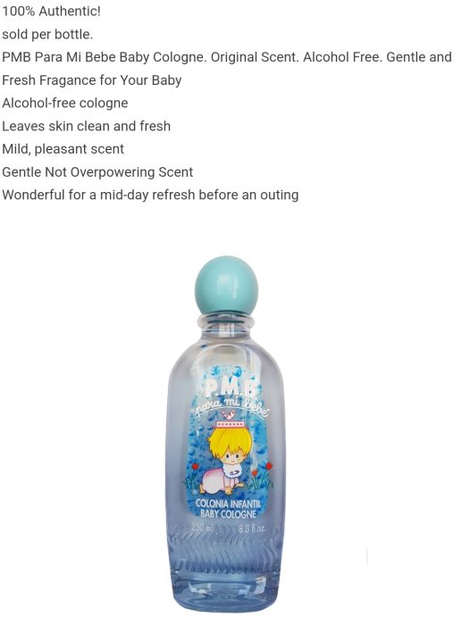 P.M.B para mi Blue Infantil Baby Cologne 250ml | Lazada PH