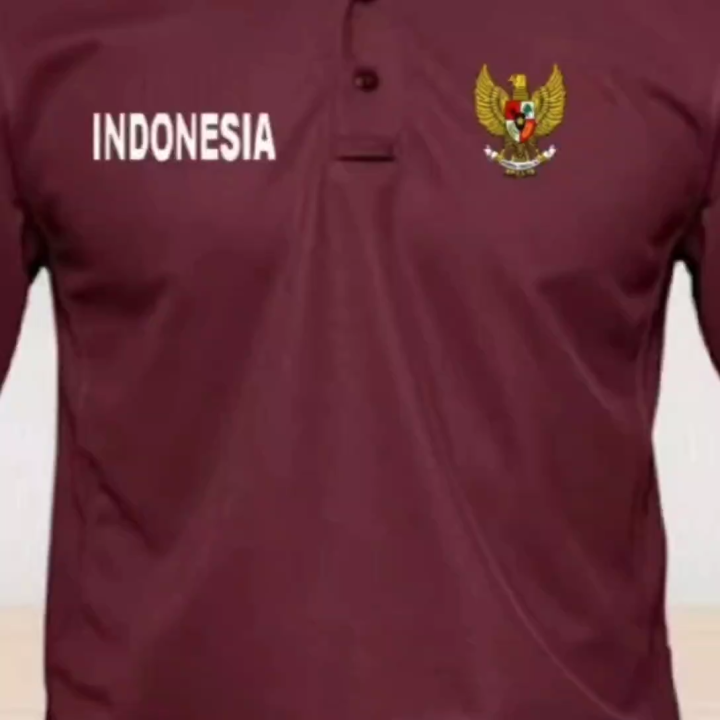 Polo Distro Lengan Panjang Logo Garuda + Tulisan Indonesia + Bendera ...