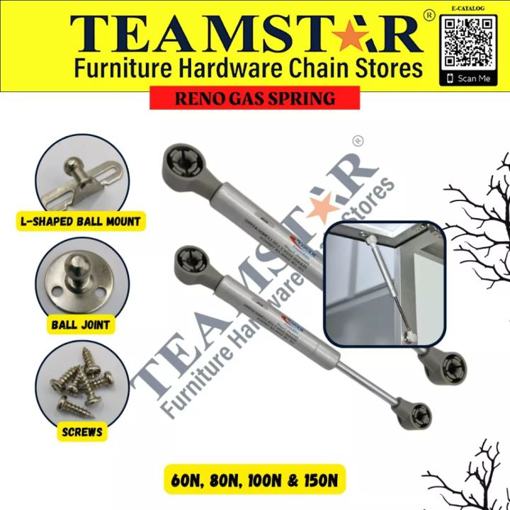 【TEAMSTAR】 RENO Cabinet Hydraulic Gas Spring Door Support Pneumatic Lift-Up (60N, 80N, 100N ...