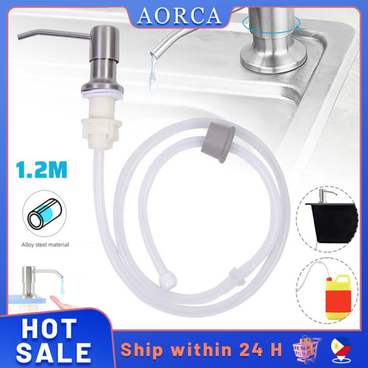Stainless Steel Kitchen Sink Soap Dispenser Pump with Extension ...