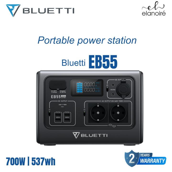 Bluetti EB55 Portable power station 700W 537Wh | Lazada Indonesia