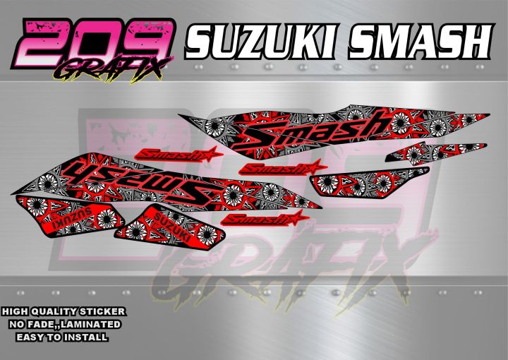 Suzuki Smash decals sticker, Laminated | Lazada PH