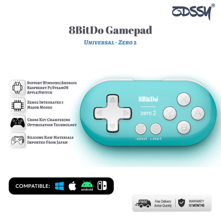 Zdssy 8bitdo สวิตช์อุปกรณ์ควบคุมสัญญาณไวร์เลสศูนย์2จอยเกมส์บลูทูธสำหรับ