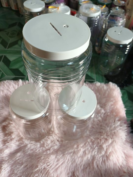 plastick jar no sticker No label alkansya ipon challenge 2liter | Lazada PH