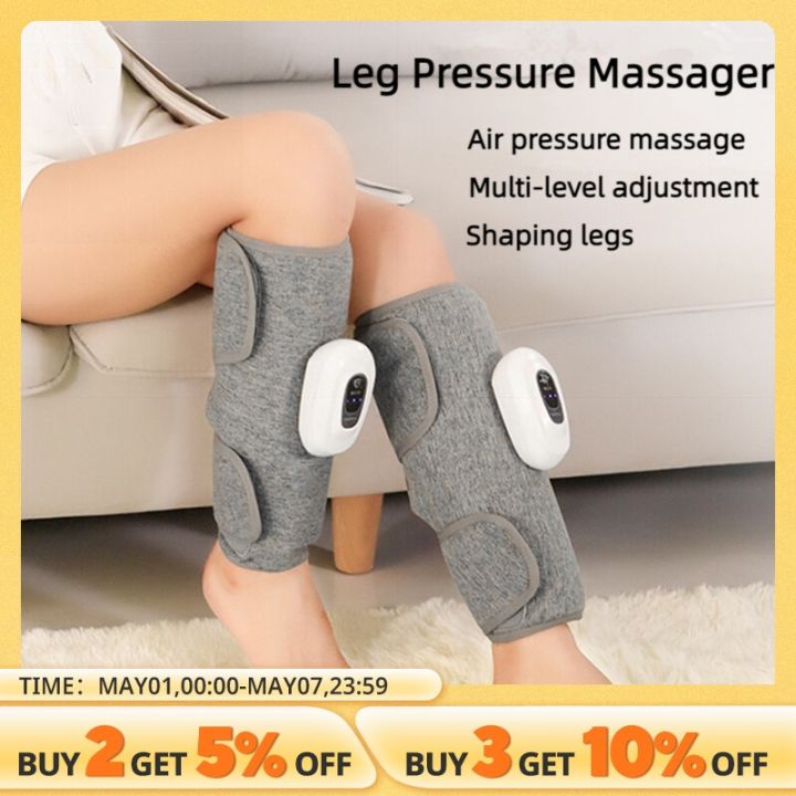 Electric Leg Massager Airbag Rechargeable Calf Massage Device with 3 ...