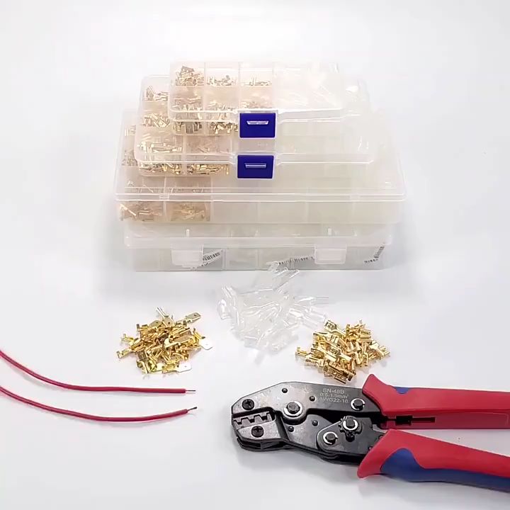 Box Insulated male and female cable connector wire crimp terminal spade ...