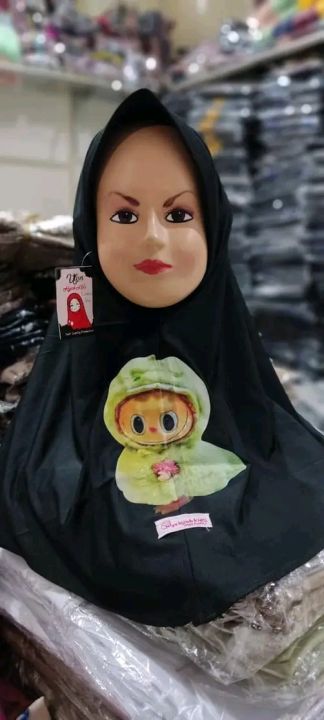 Hijab Motif Labubu Anak Instan /Jilbab Labubu terbaru | Lazada Indonesia
