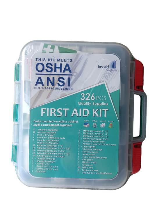 First Aid Kit (Contents Of 326 Pieces) | Lazada PH