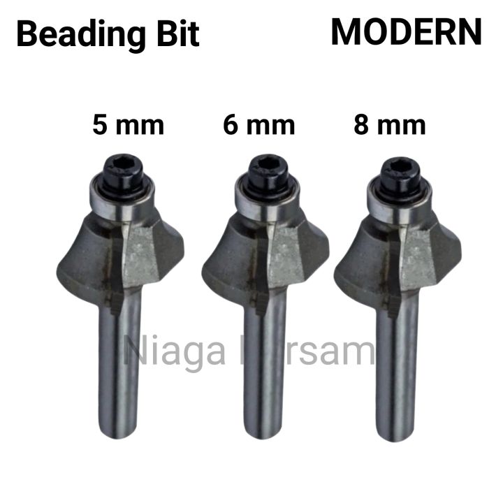 Mata Profil Kayu Beading Bit MODERN 5 mm 6 mm 8 mm Trimmer Pisau Router ...