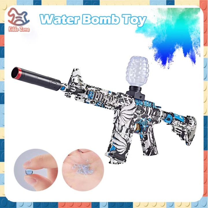 Electric Gel Ball Blaster 2 Modes PUBG model gun M416 with 10,00 Eco-Friendly Gel Balls ...