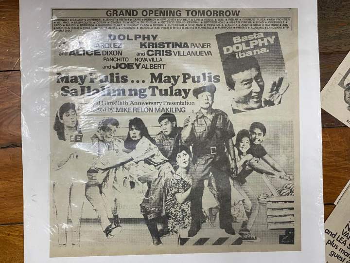 Old Vintage Newspaper Cut Out - Dolphy Joey Marquez Alice Dixson ...