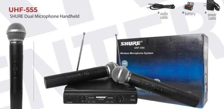 UHF - 555 SHURE Dual Wireless Microphone Handheld | Lazada PH