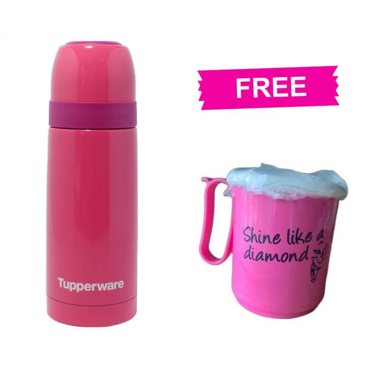 Tupperware Hot Flask 350ml Wine Red - 1 set | Lazada