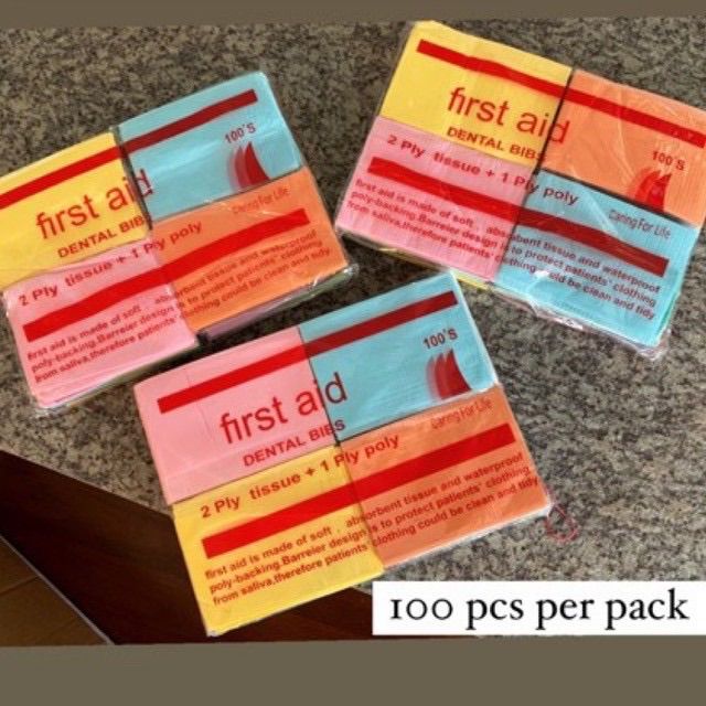 Dental Bib original First Aid brand - 3 ply 100pcs per pack | Lazada PH