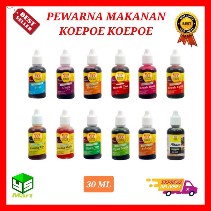 Pewarna makanan koepoe koepoe kupu foodgrade food coloring 30ml ...