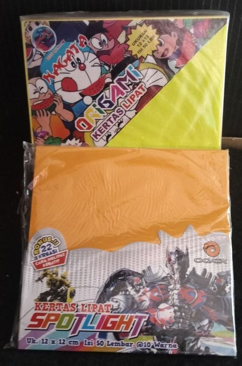 kertas origami Nagata 12x12 isi 50lbr/pak 10 warna | Lazada Indonesia