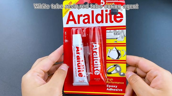 Lem Epoxy besi ARALDITE rapid lem speaker araldite merah putih 5 menit ...